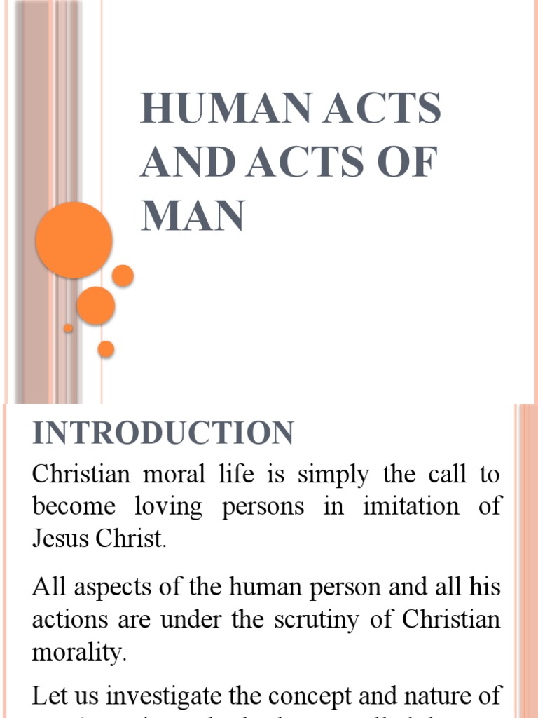 Lesson 2 Human Acts and Acts of Man | PDF | Christian Ethics | Morality