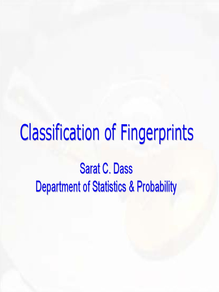 Classification of Fingerprints | PDF | Statistical Classification ...
