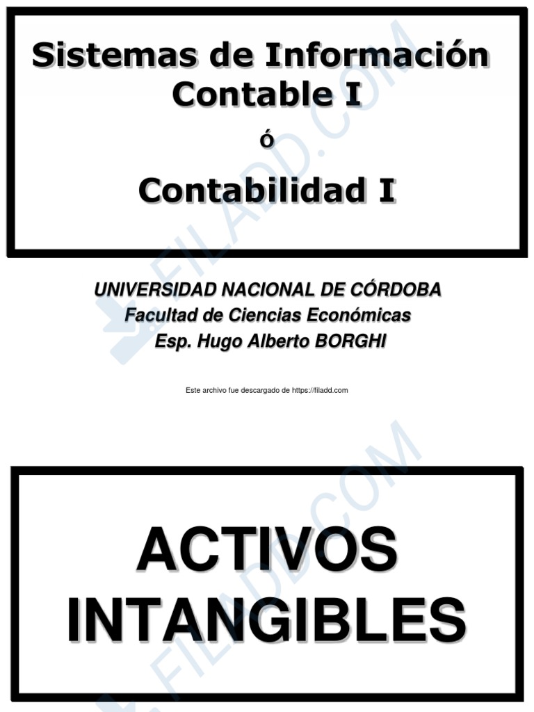 Unidad 9 - Intangibles | PDF | Activo intangible | Contabilidad