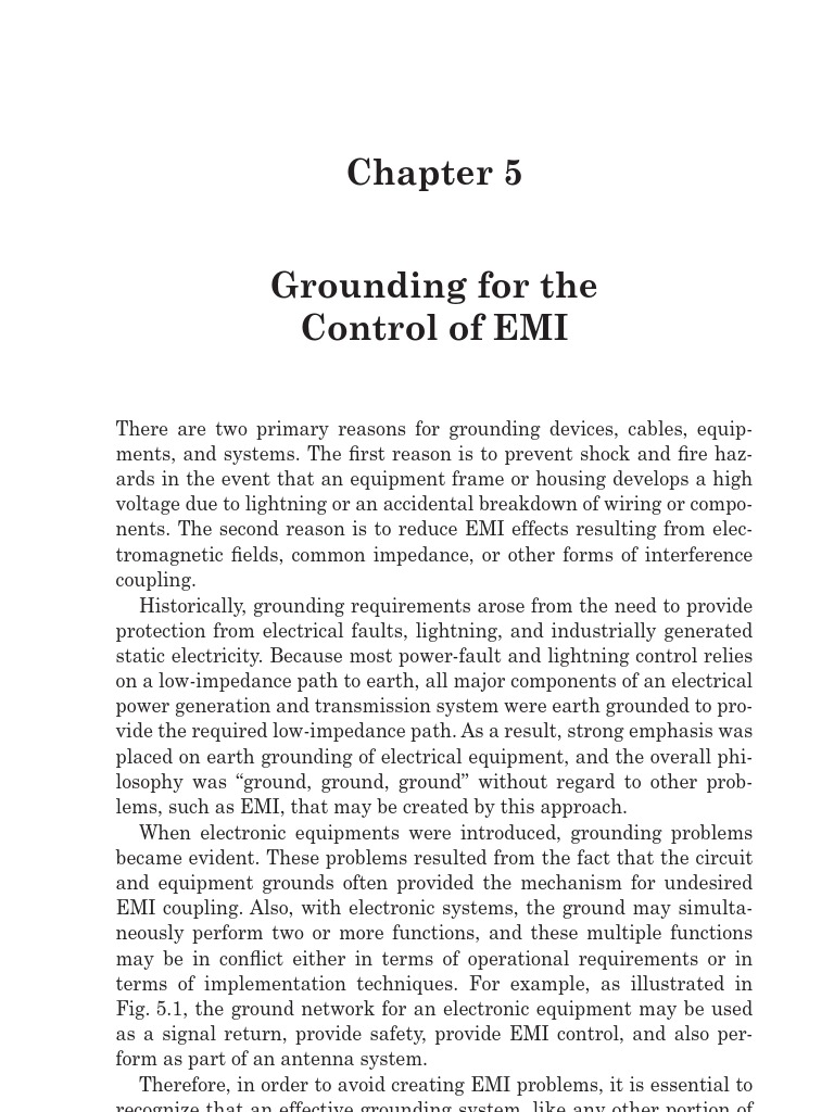 EMI Control Through Effective Grounding | PDF | Electromagnetic ...