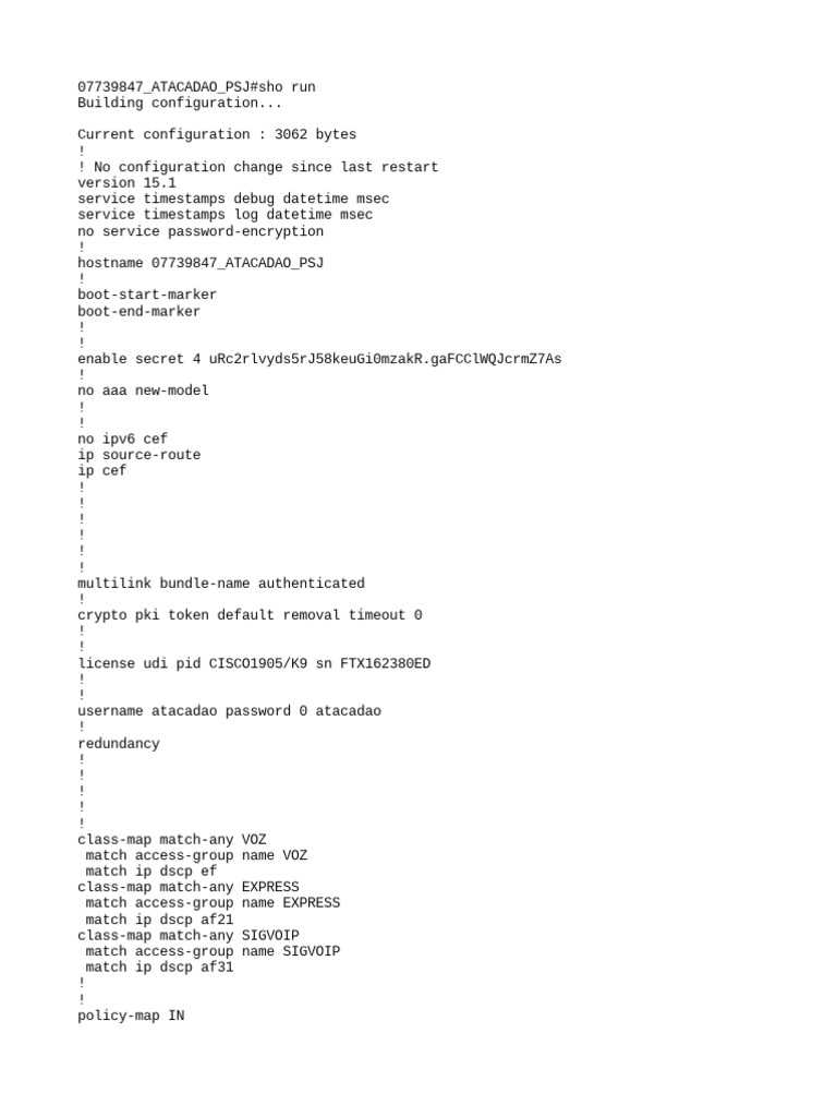 Atacadao Carreful 2MG PSJ | PDF | Internet Protocols | Data Transmission