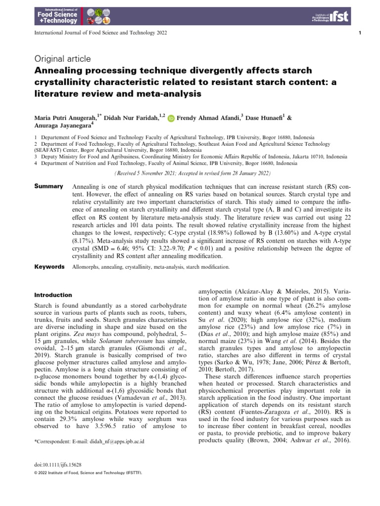 Original Article Annealing Processing Technique Divergently Affects ...