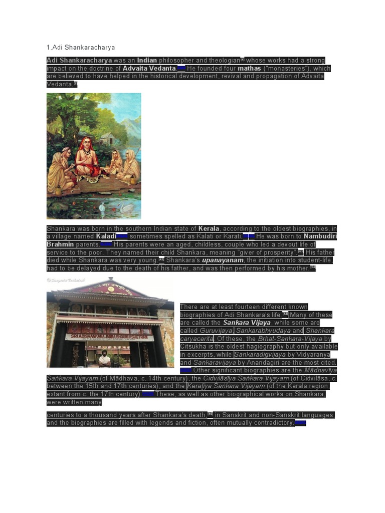 Adi ShankaracharyaAdi Shankaracharya | PDF | Guru Nanak | Indian Religions