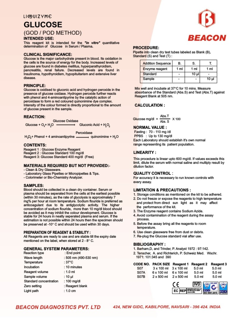 Glucose: (God / Pod Method) | PDF | Glucose | Medical Specialties