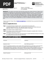 CNO Language Proficiency Confirmation Form | PDF | Health Professional ...
