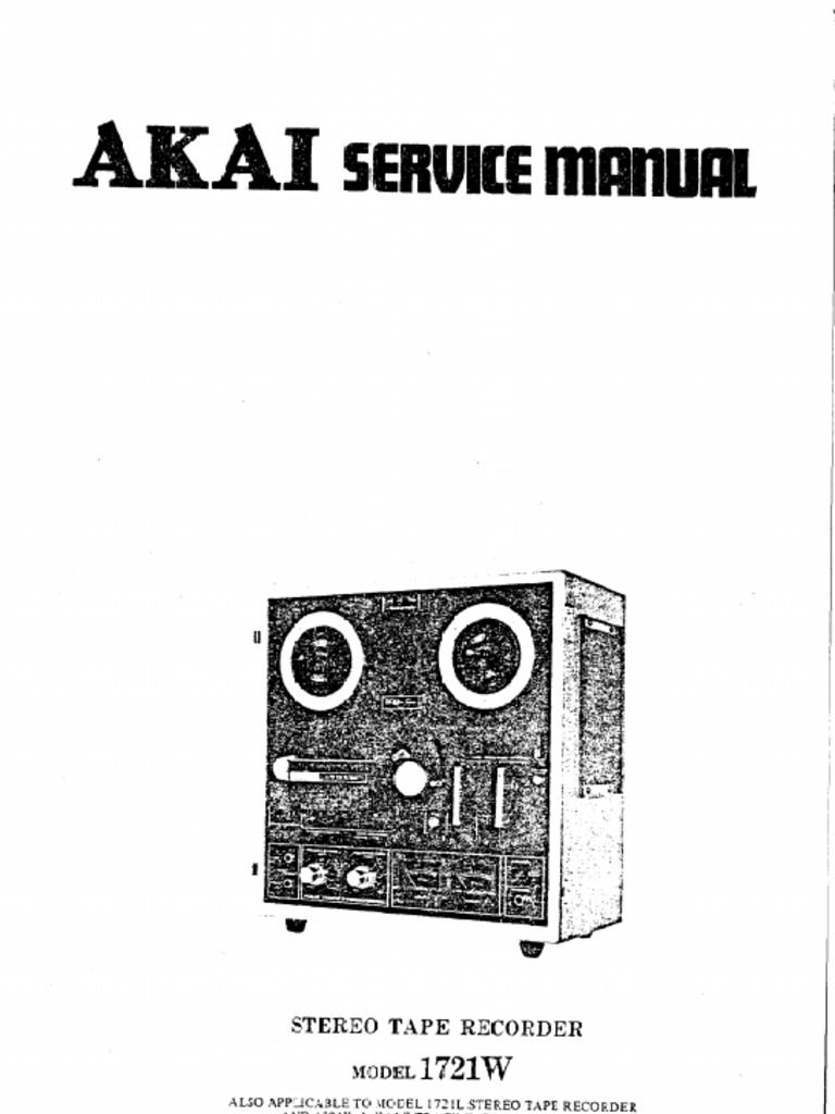 Akai 1721W/L Service Manual | PDF | Distortion | Decibel