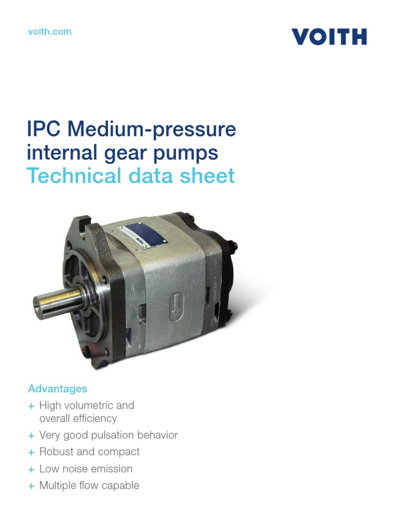 IPC Medium-Pressure Internal Gear Pumps: Technical Data Sheet | PDF ...