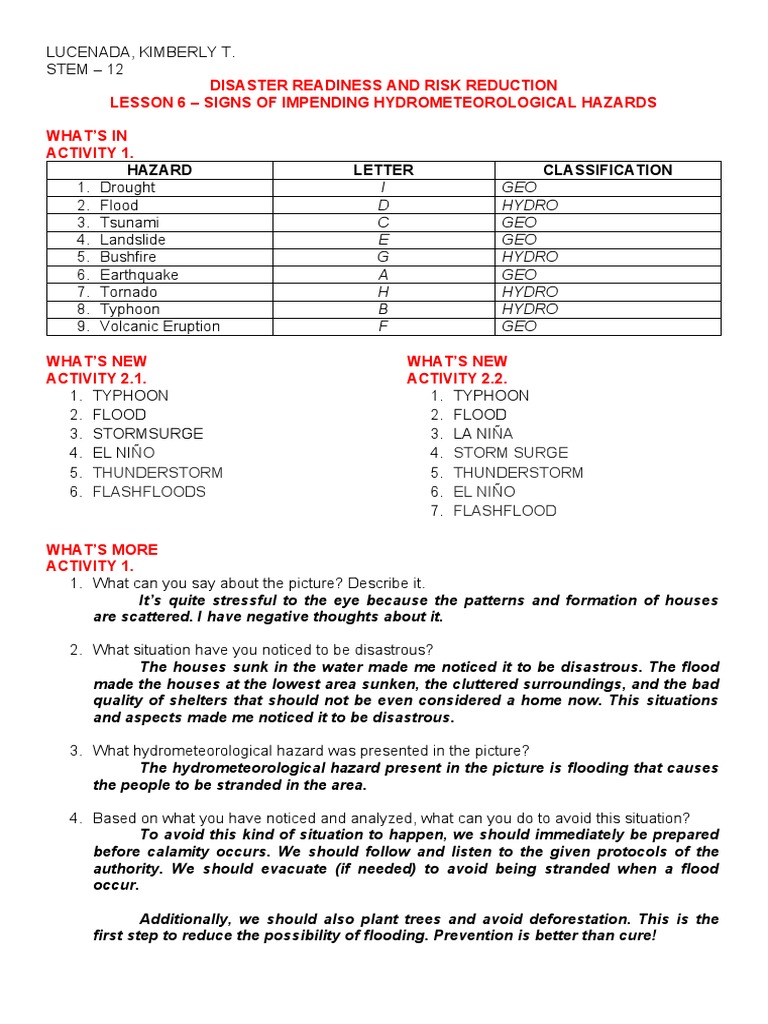 Hazard Letter Classification | Download Free PDF | Hazards | Tropical ...