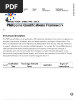 PQF Qualification Framework Levels | PDF | Knowledge | Skill