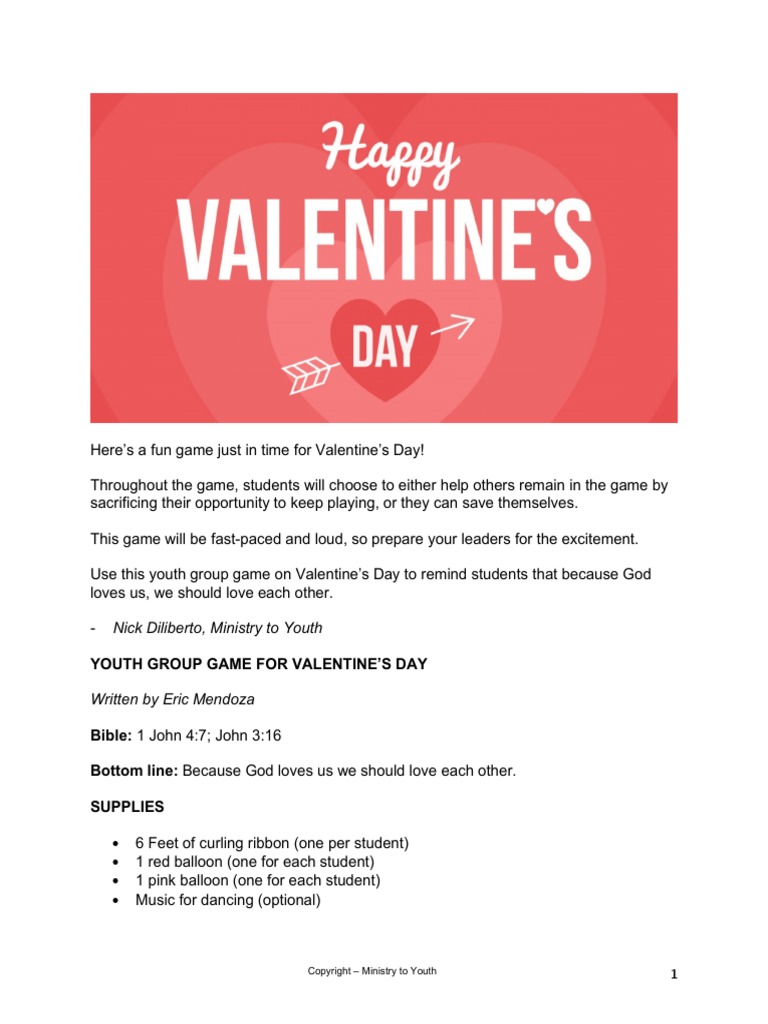 (Download) Valentine's Day Game | PDF | Love | Valentine's Day