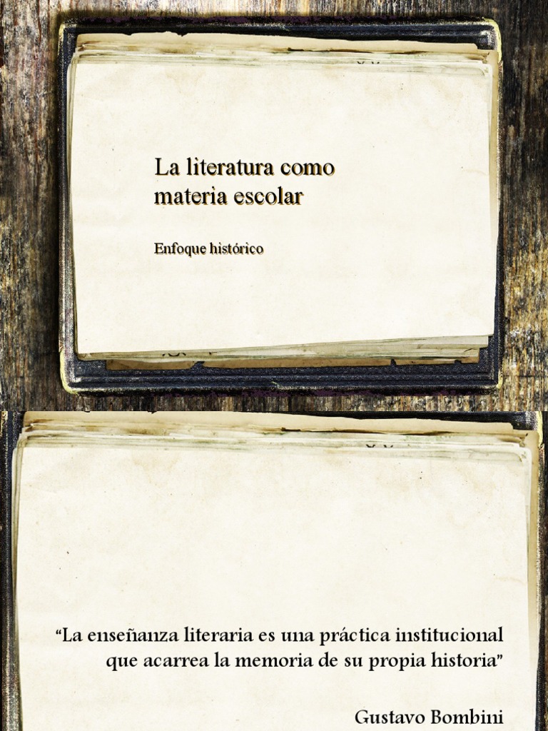 Historia de La Literatura Como Materia Escolar | PDF