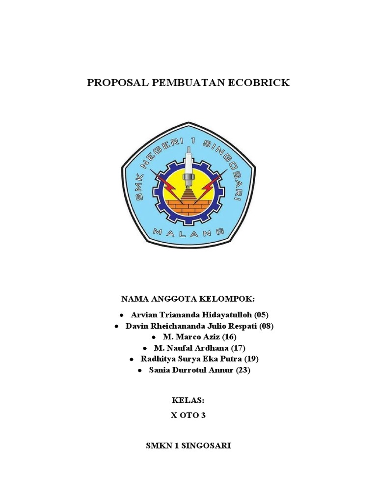 Proposal Pembuatan Ecobrick Ramah Lingkungan | PDF