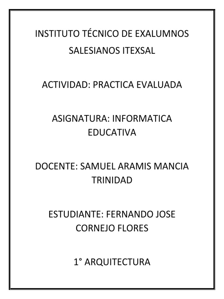 Practica Evaluada 1°arquitectura | PDF | Hardware de la computadora | Periférico