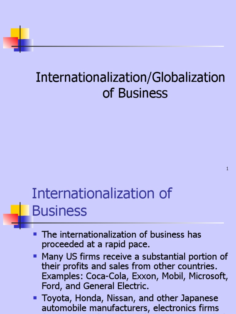 Globalization and International Business | PDF | Employment | Human ...