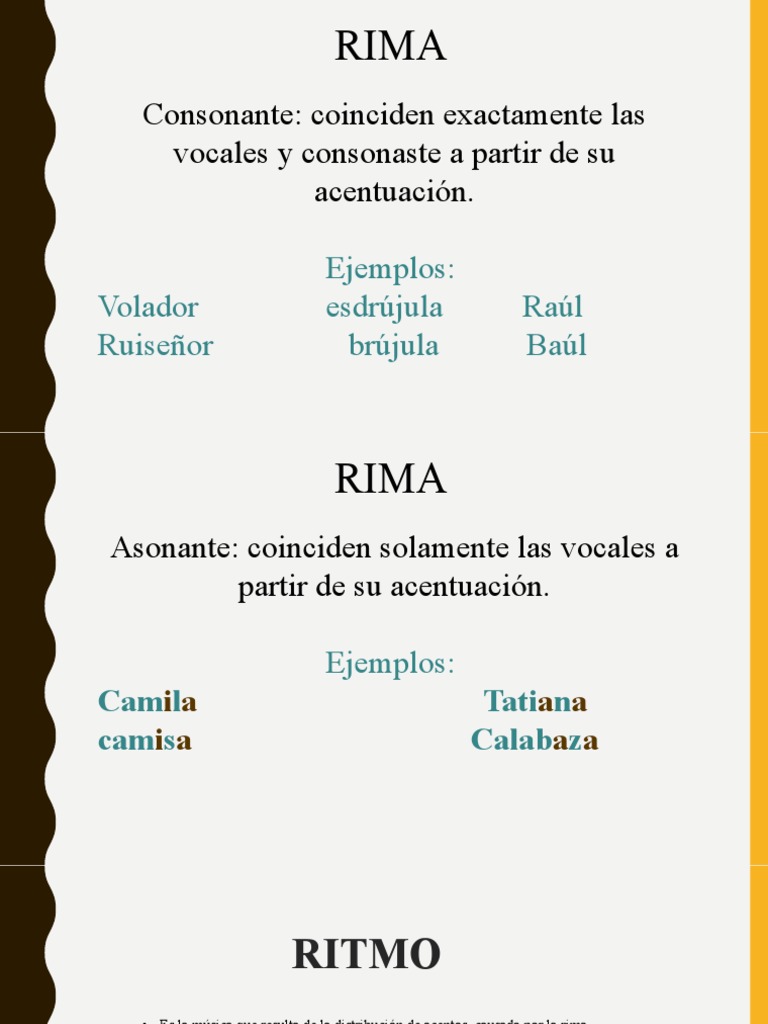 Rima Consonante y Asonante y Ritmo | PDF