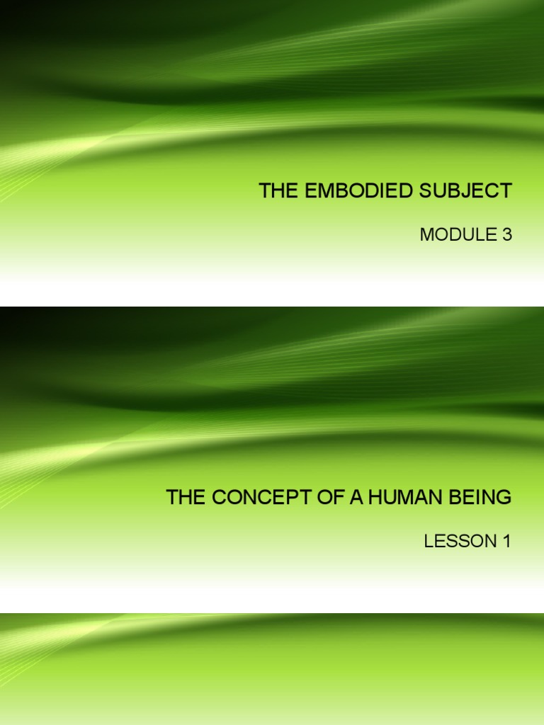 THE EMBODIED SUBJECT PPT Module 3 | PDF | Soul | René Descartes