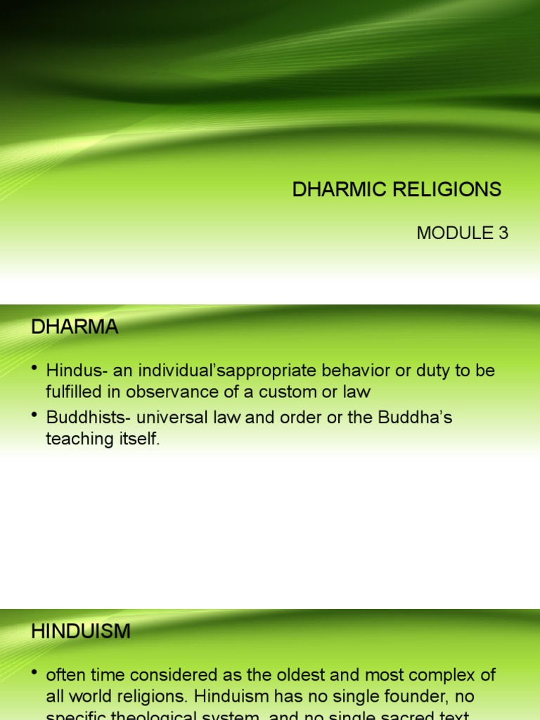 Dharmic Religions | PDF | Mahayana | Gautama Buddha