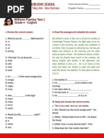 Primary 2 English Exam | PDF