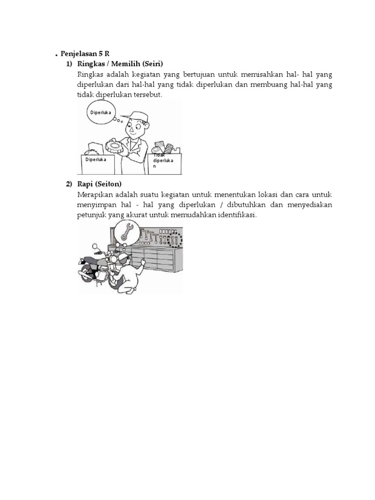 Penjelasan 5 R Pengelolaan Bengkel Otomotif | PDF