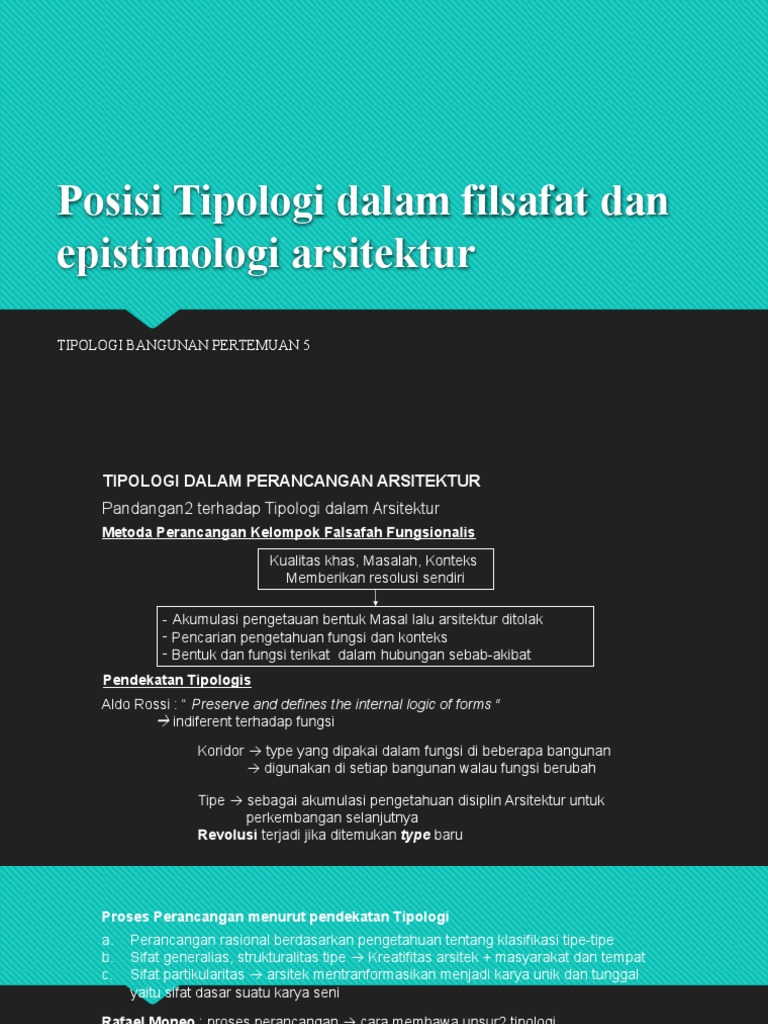 Tipologi dalam Arsitektur: Metode dan Analisis | PDF | Ilmu Sosial | Seni