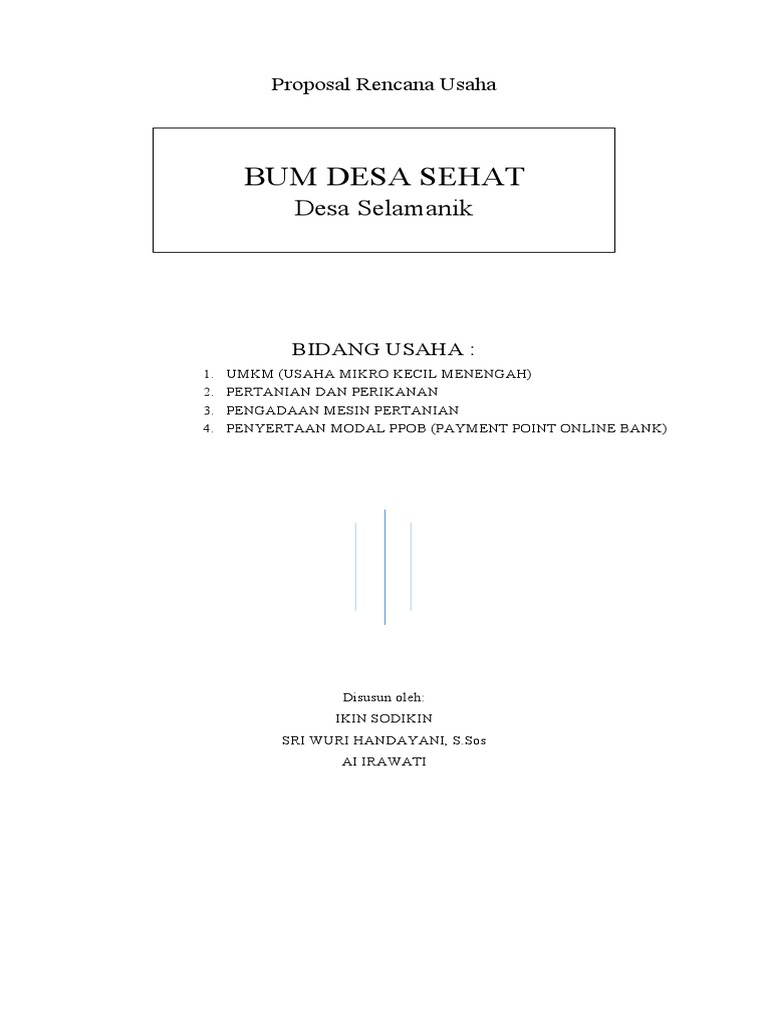 Cover Proposal Pengajuan Penyertaan Modal Ukm | PDF