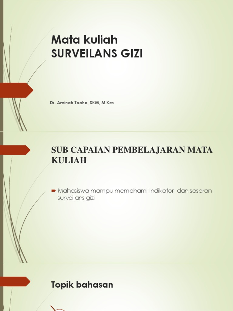 Surveilans Gizi | PDF