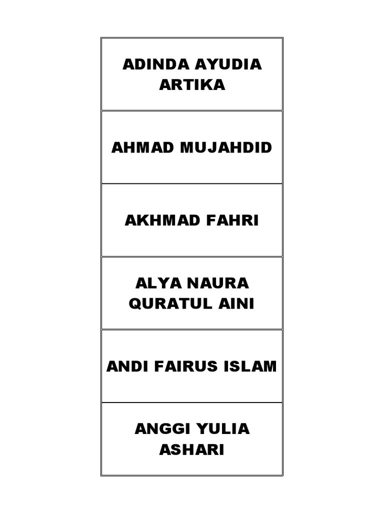 Label Nama (Rapor) | PDF