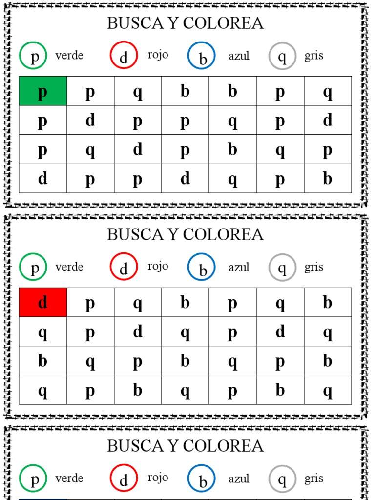 Dislexia Busca y Colorea | PDF