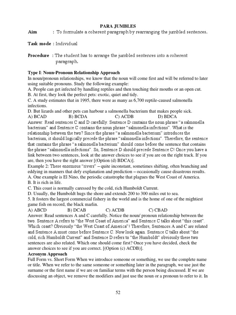 Para Jumbles | PDF | Reason | Logic