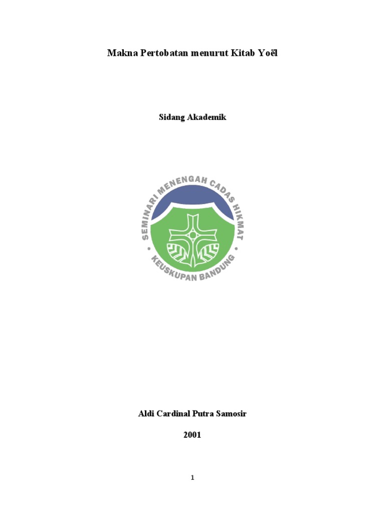 Makna Pertobatan Menurut Kitab Yoël | PDF