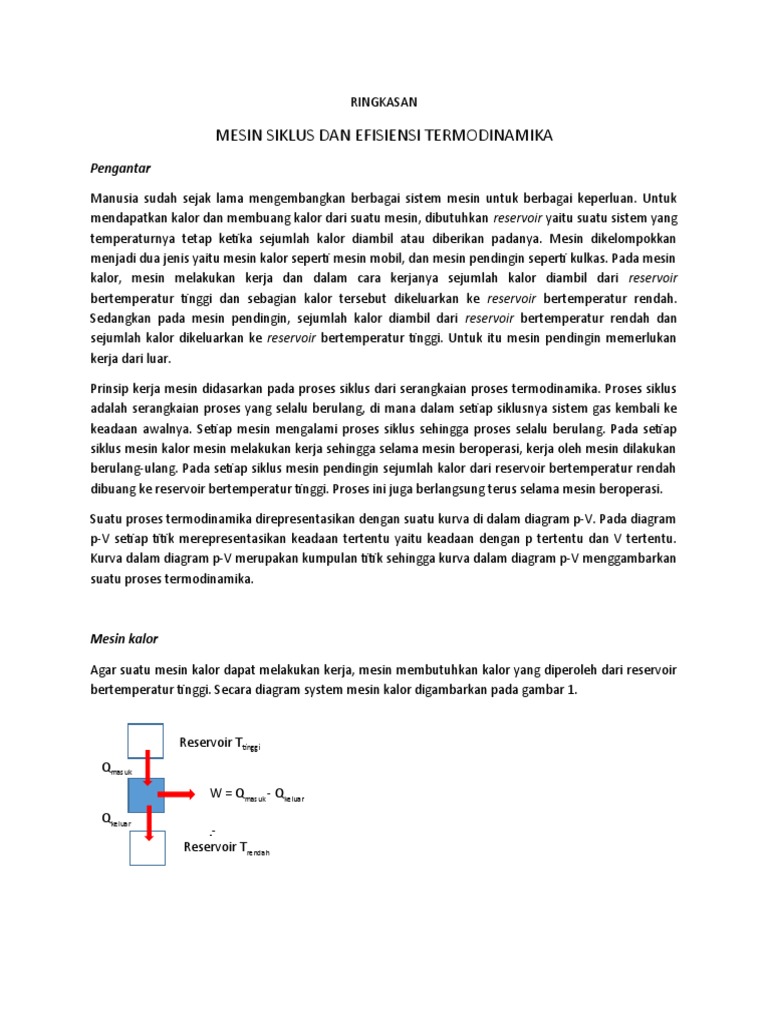 14-03 Fisika Dasar 1-Siklus Proses Dan Efisiensi Termodinamika ...