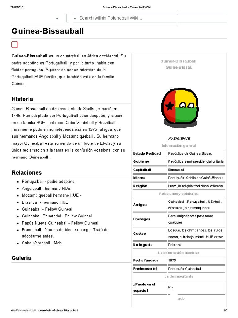 Guinea-Bissauball - Polandball Wiki | PDF | Guinea