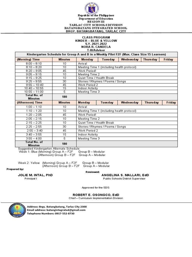 Class Program Grade 3 | Download Free PDF | Schools