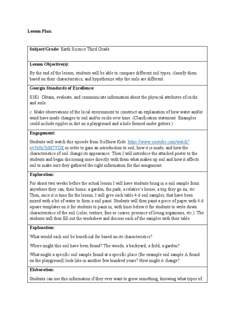 Week 2 Lesson Plan Weathering Erosion and Deposition and Formation and ...