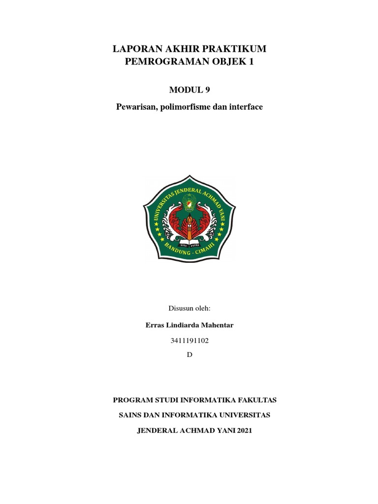 Erras Lindiarda Mahentar Modul 9 Prak Po1 Pdf Komputer Teknologi And Rekayasa 