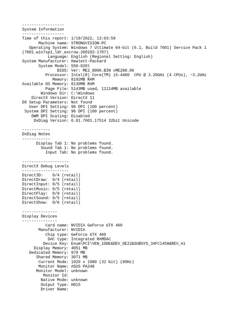 DX Diag | PDF | Device Driver | Codec