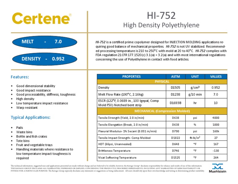 High Density Polyethylene: Melt - 7.0 | Download Free PDF ...