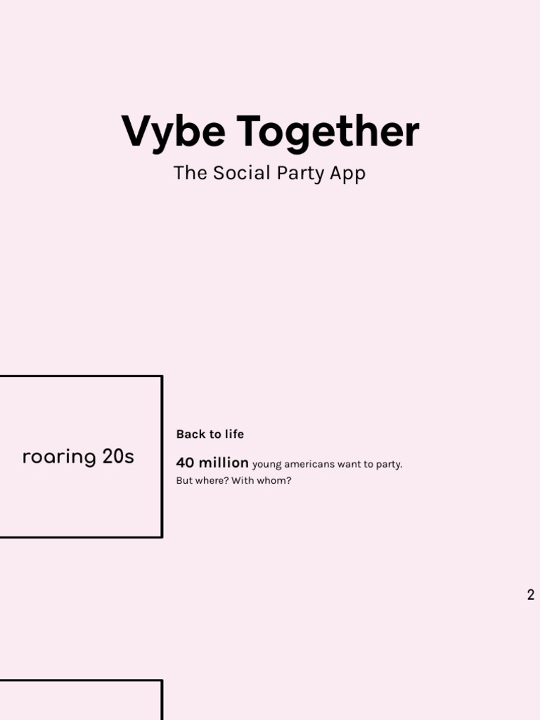 Vybe Together Pitch Deck | PDF | Public Sphere | Tinder (App)
