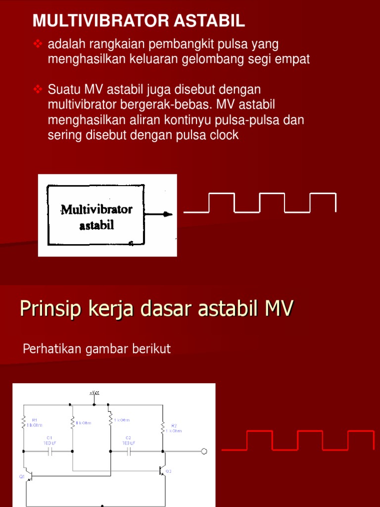 Rangkaian Multivibrator: Astabil, Monostabil, Bistabil | PDF