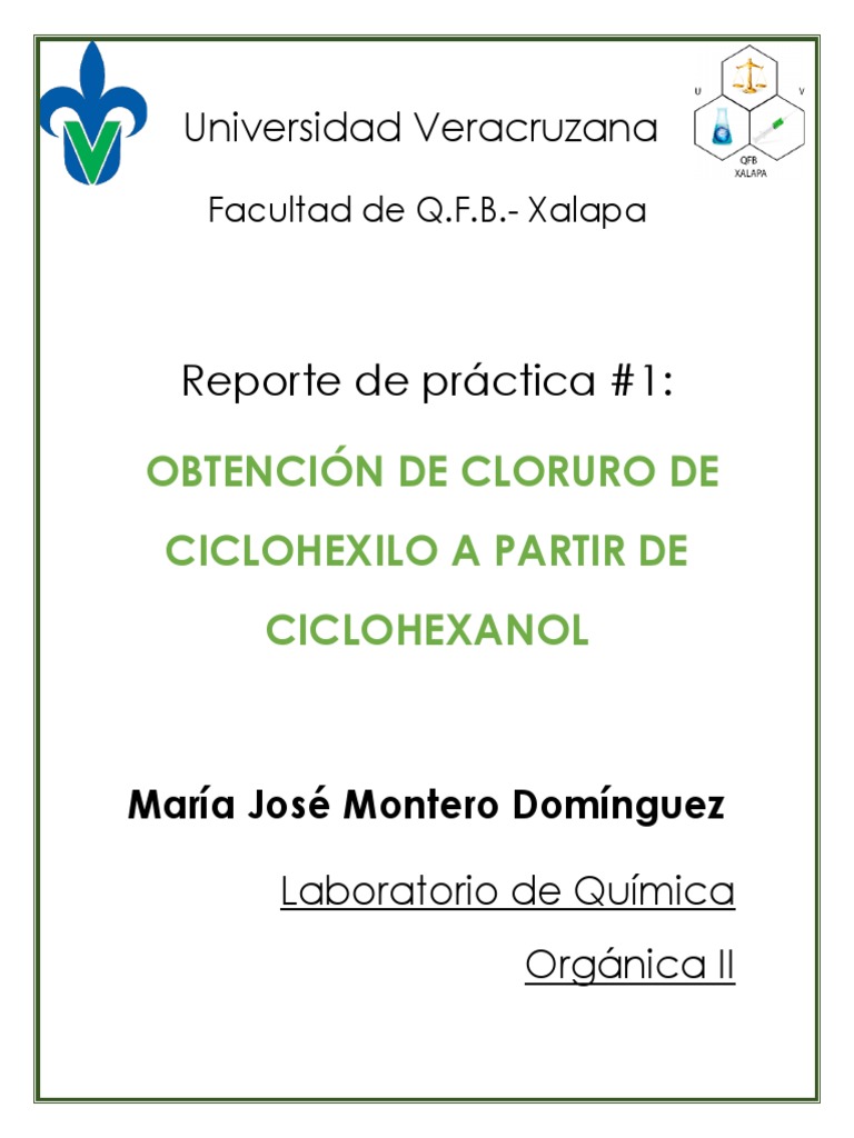 Obtención de Cloruro de Ciclohexilo | PDF | Química | Compuestos químicos