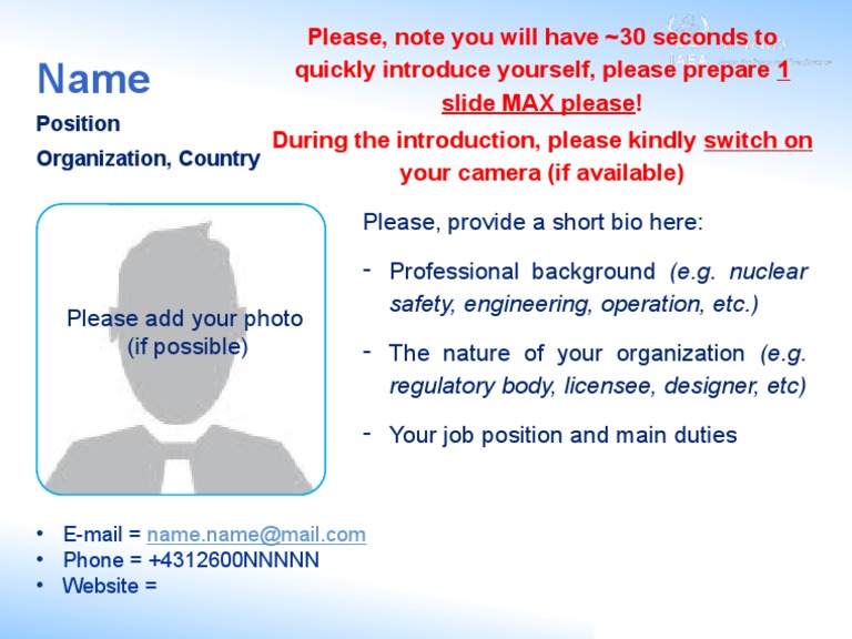 Self - Introduction - Slide - BLANK | PDF