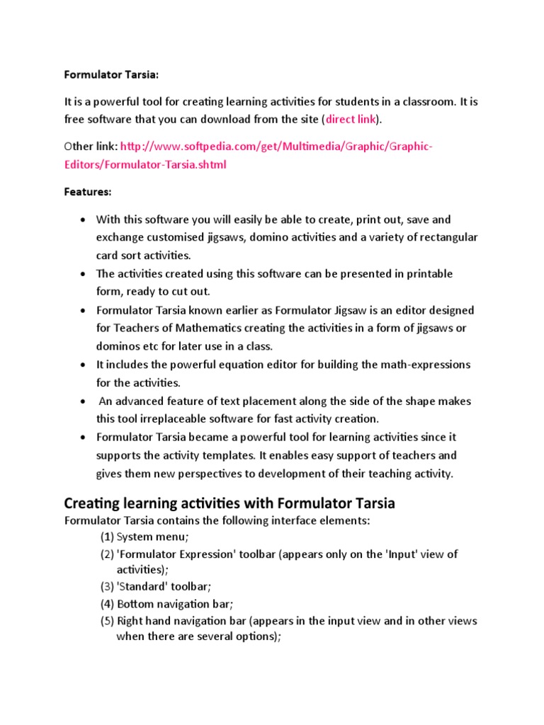 Using Formulator Tarsia | PDF | Button (Computing) | Human–Computer ...