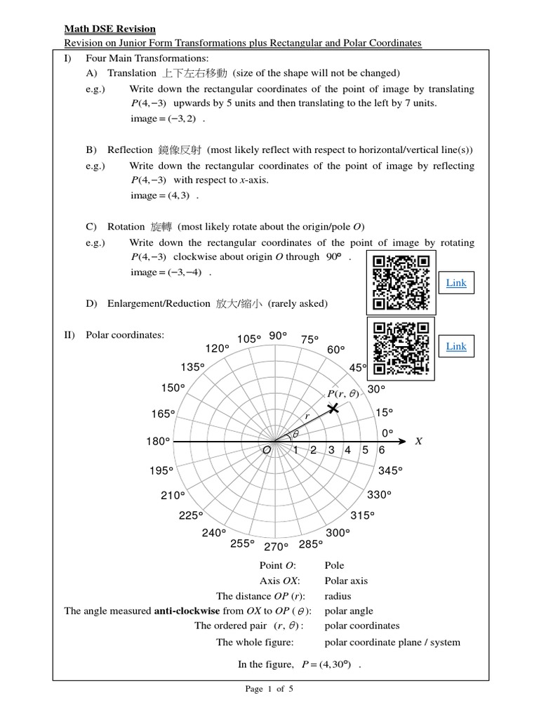 G9 09 Transformations Plus Rectangular And Polar Coordinates Pdf