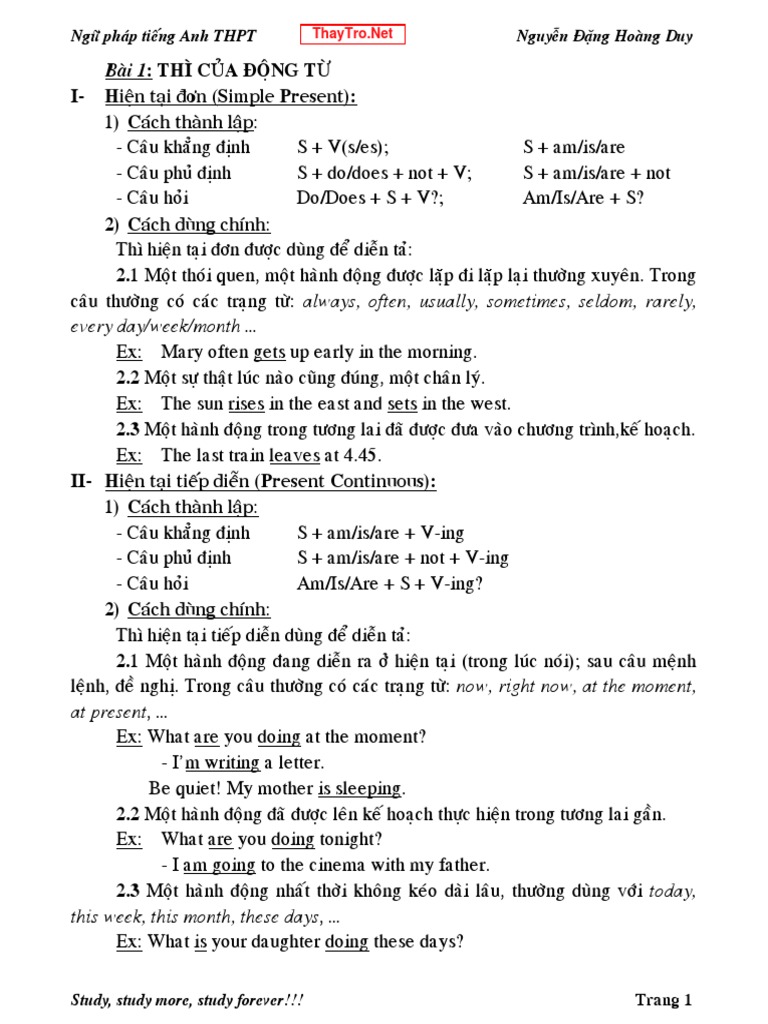 High School English Grammar | PDF