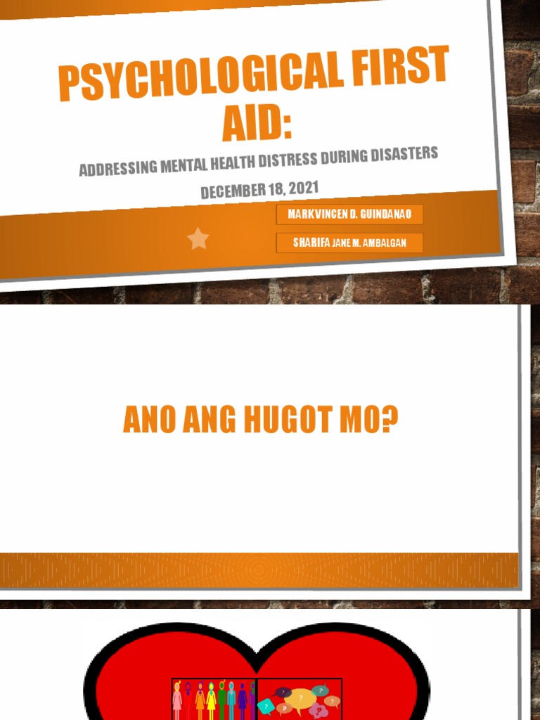 Psychological First Aid | PDF | Psychology | Cognition