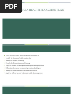 Developing A Health Education Plan | PDF | Teaching Method | Learning