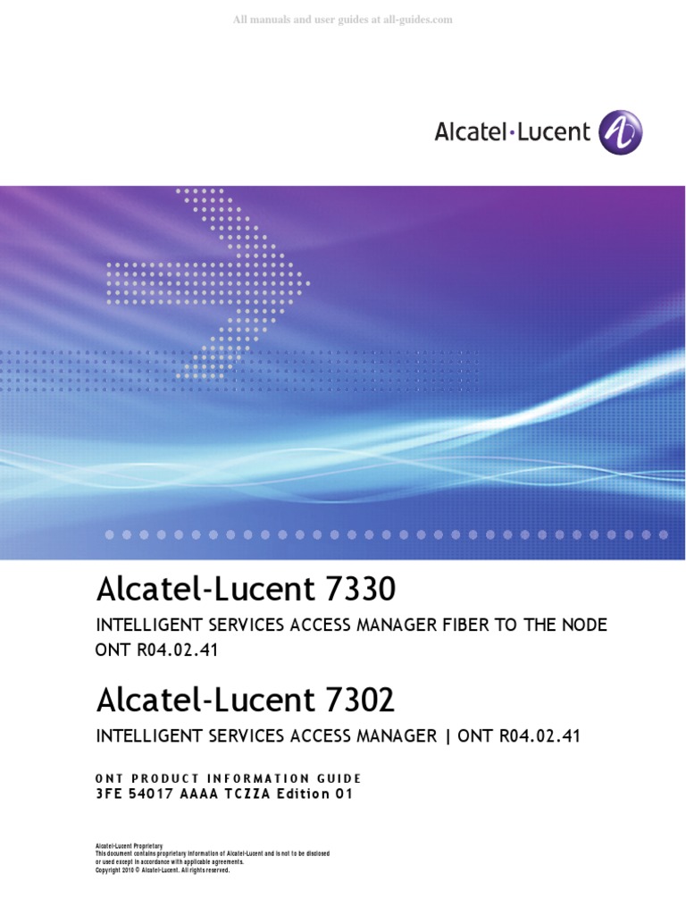 Alcatel Lucent 7330 Product Information Manual 256 | PDF ...