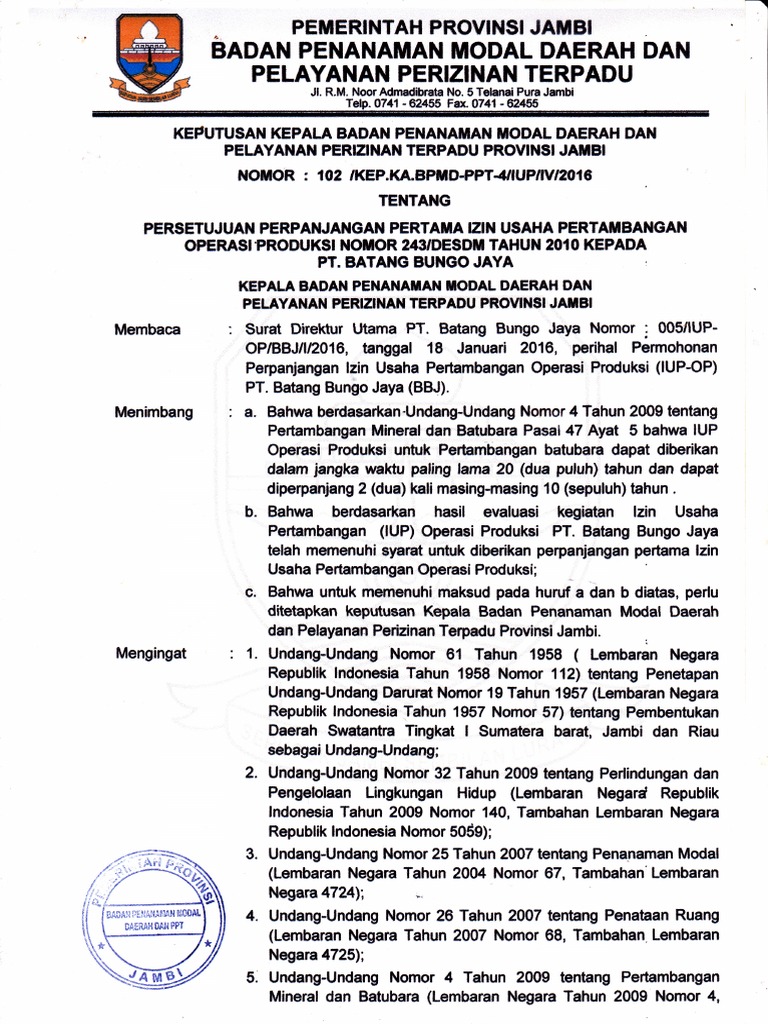 Iup Op Pt. BBJ Baru | PDF