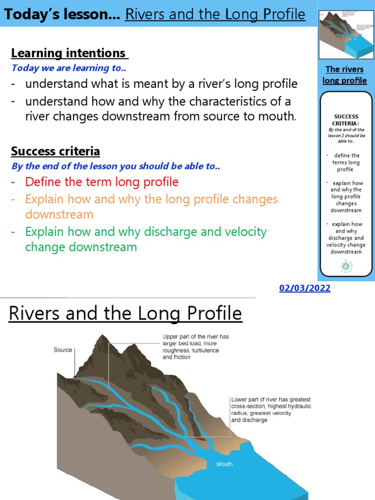 11.1a Rivers Long Profile - BSC | PDF | River | Erosion
