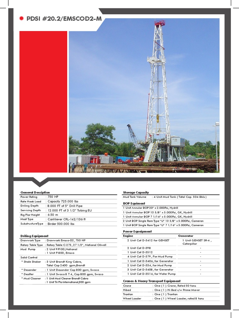 Pdsi 202emscod2m | PDF | Oil Well | Crane (Machine)
